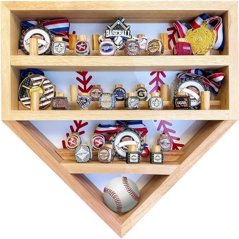 Baseball Championship Ring And Ball Display Case- Fully Customizable ...