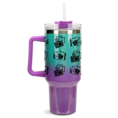 Elanze Designs Vintage Polaroid Camera Pattern 40 Oz. Stainless Steel ...