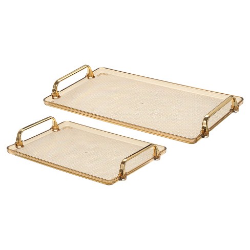 Unique Bargains Modern Rectangular Decorative Plastic Serving Tray 1 ...