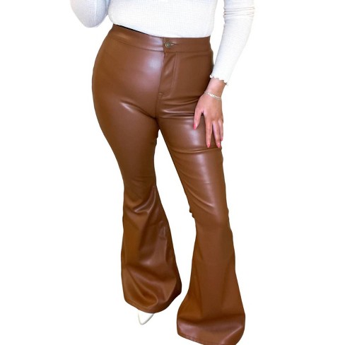 Women's Wait & See Leather Flares Pants - Rock & Roll Denim 25x36 : Target