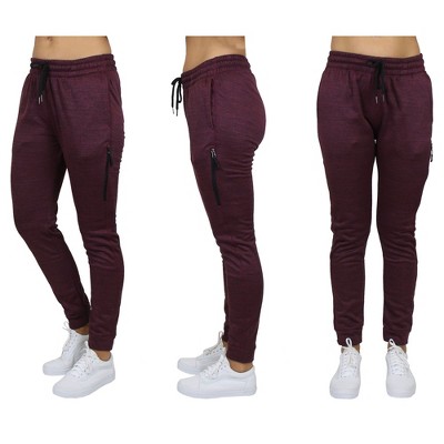 Logan & Martin Women's Loose Fitting Fleece-lined Tech Joggers - Wine ...