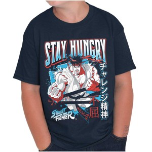 Street Fighter Ryu Stay Hungry Boys Kids T Shirt Tees Tops Licensed ...