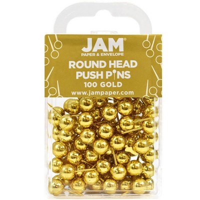 Jam Paper 100pk Colorful Push Pins - Pink : Target