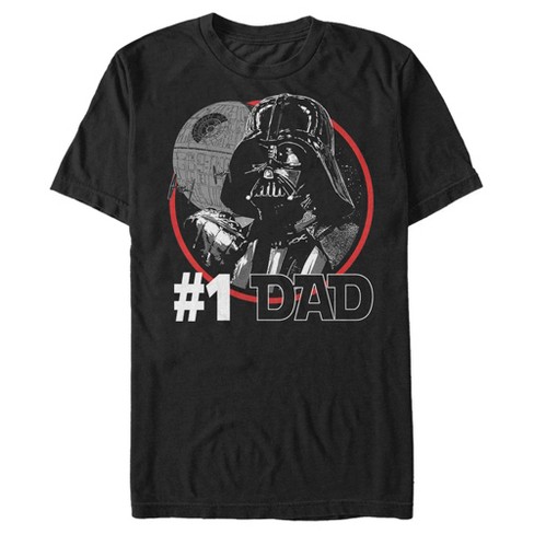 Men's Star Wars Darth Vader And Death Star #1 Dad T-shirt - Black ...