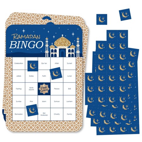 Big Dot Of Happiness Ramadan - Bingo Cards And Markers - Eid Mubarak ...
