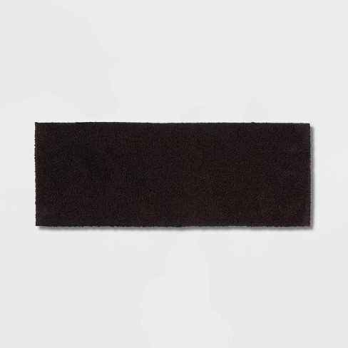 22"x60" Antimicrobial Bath Runner Washed Black - Threshold™: Machine ...