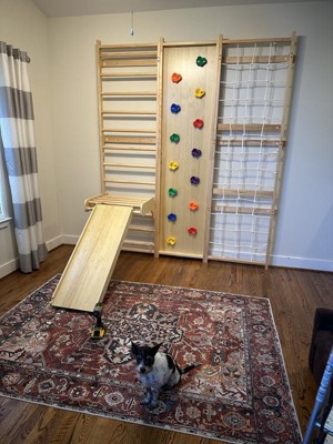 Walnut - 9-in-1 Swedish Ladder Wall Gym And Climber : Target