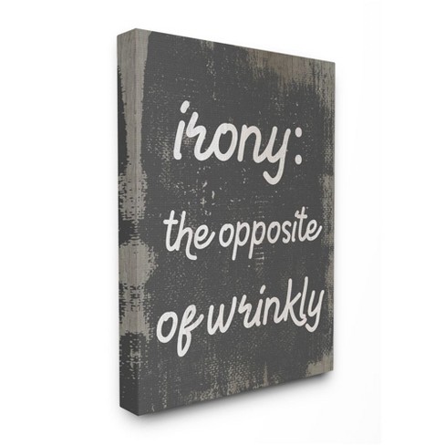 Stupell Industries Irony Definition Wrinkly Laundry Family Home Humor ...