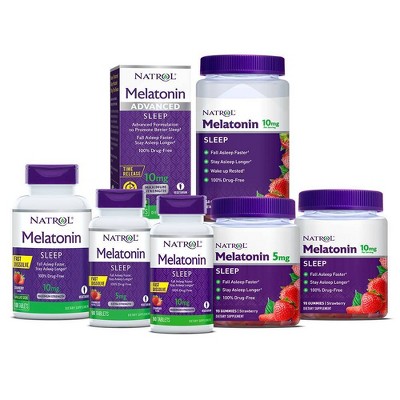 Natrol Melatonin 10mg Sleep Aid Gummies - Strawberry - 90ct : Target