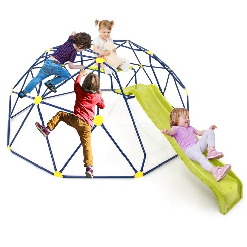 Costway 13.3 Ft Climbing Dome Geometric Dome Climber With Extended Wavy ...