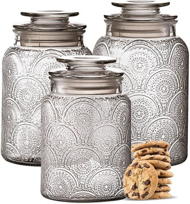 Le'raze Set Of 3 Food Storage Containers With Airtight Lids - Retro ...