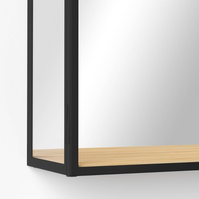 12"x14" Arched Mirrored Display Box Black - Threshold™: Modern Vertical ...