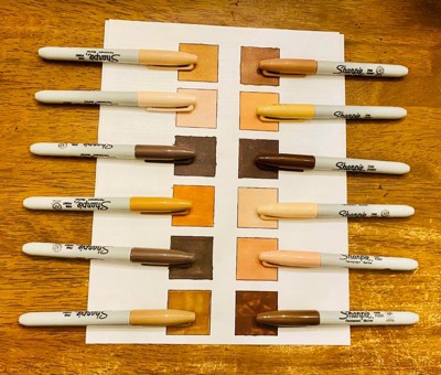 Sharpie 12pk Permanent Markers Fine Tip Portrait Colors : Target