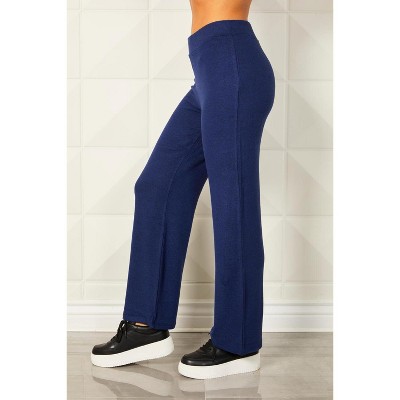 Women's High Waisted Yoga Pants V Crossover Flare Casual Workout Pants ...