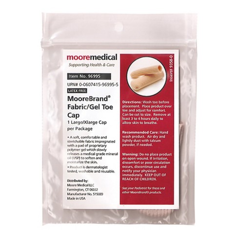 Mckesson Toe Caps, Fabric And Gel Toe Protector, L/xl, 1 Count : Target