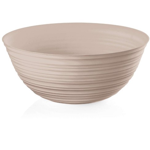 Guzzini Tierra 11.8" Extra Large Bowl - Taupe - Bpa-free, 100% Recycled ...