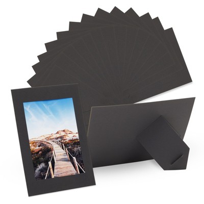 Juvale 50 Pack Black 4x6 Cardboard Photo Frames With Holder, Paper ...