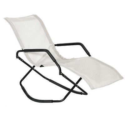 Rocking Sun Lounger, Chaise Lounge Rocker for Sunbathing, Sun Tanning ...