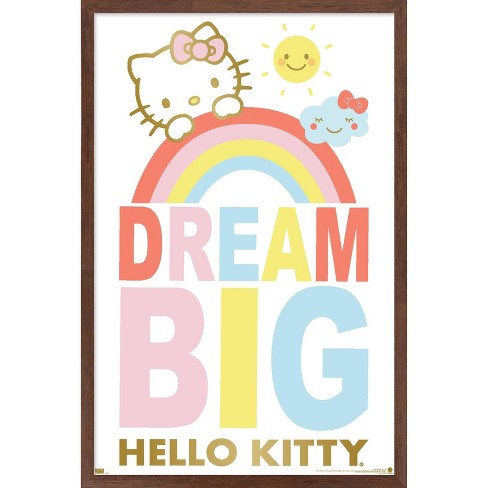 Trends International Hello Kitty And Friends: 19 Rainbow - Kitty Framed ...