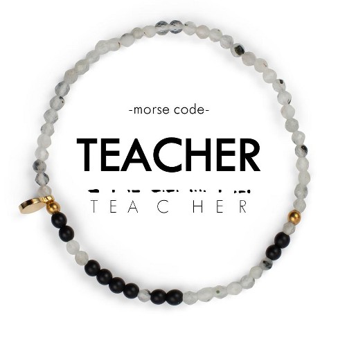 Morse Code Beaded Bracelet 3mm: Teacher - Ethicgoods : Target