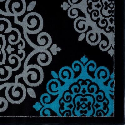 Luxe Weavers Floral Medallion Oriental Area Rug, 8x10, Turquoise : Target