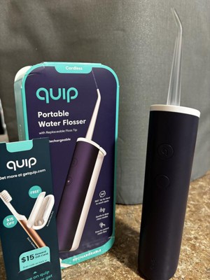 Quip Rechargeable Cordless Water Flosser - Plastic | 2 Modes + 360º Tip ...