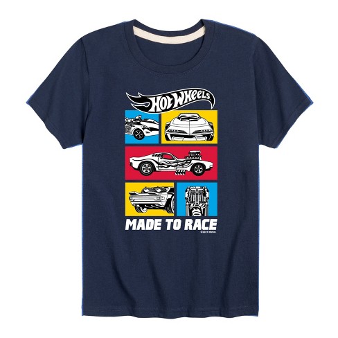 Boys' Hot Wheels Made To Race Grid Short Sleeve Graphic T-shirt - Navy ...