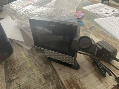 Projection With Usb Charge Table Clock Black - Sharp : Target