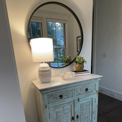 34" Round Decorative Wall Mirror - Threshold™ Designed With Studio ...