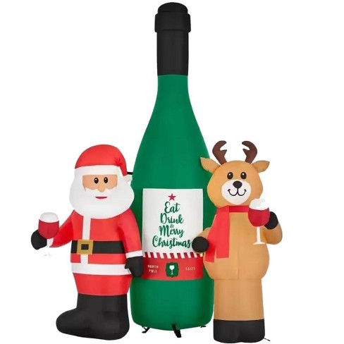 Home Accents Holiday 8ft Wine Lovers Scene Christmas Inflatable : Target