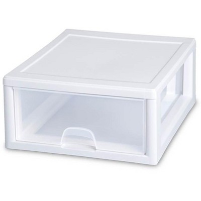 Sterilite 16 Qt Stacking Storage Drawer, Stackable Plastic Bin Drawer ...