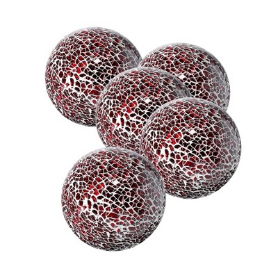 Whole Housewares 3'' Decorative Balls For Centerpiece Bowls - Red - Set ...