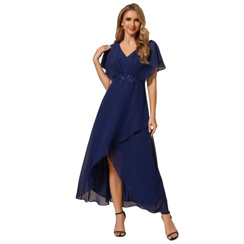 Navy Blue Women's Formal Dress A Line Evening Dresses Ee02027, 26 : Target