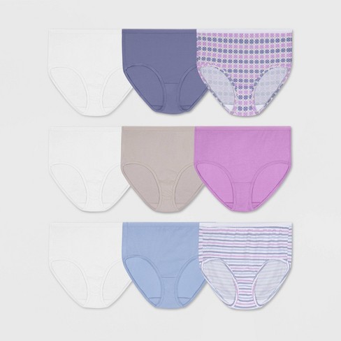 Fruit Of The Loom Women's 6+3 Bonus Pack Cotton Briefs - Colors May ...