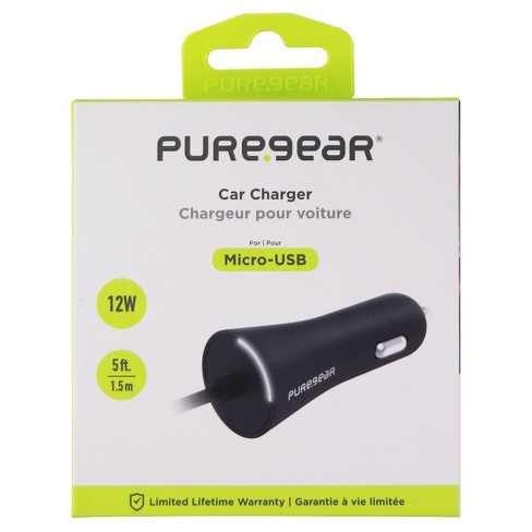 Puregear (12w/2.4a) Micro-usb Car Charger - Black (62804pg) : Target