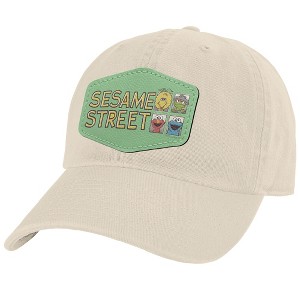 Sesame Street Vintage Comic Panels Adult Dad Cap With UV Patch, Cream ...