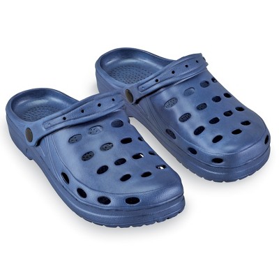 Collections Etc Men's Solid Cushioned Slip-on Rubber Comfort Clogs 8 ...