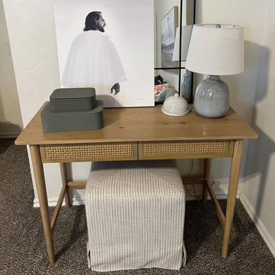 Lynwood Slipcover Cube Ottoman - Threshold™ Designed With Studio Mcgee ...