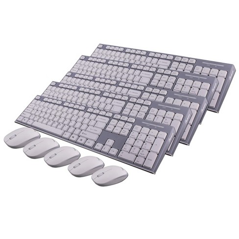 Impecca 5-pack Wireless Keyboard And Mouse Combo, White : Target