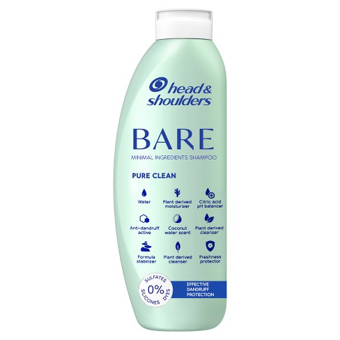 Head & Shoulders Bare Anti Dandruff Pure Clean Shampoo, Sulfate Free ...