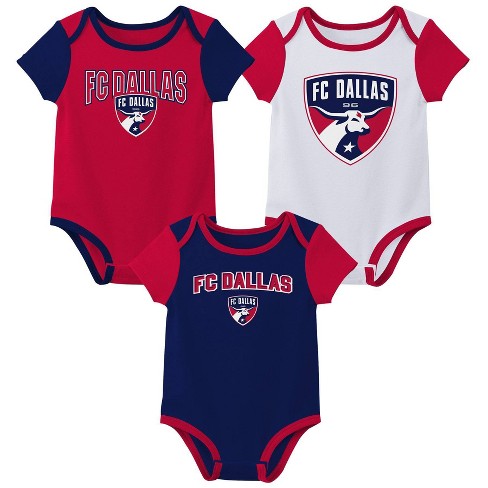 Mls Fc Dallas Infant 3pk Bodysuit - 6-9m : Target