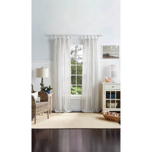 84"x37" Martha Stewart 2pk Laguna Striped 84" Curtain Panel Gray : Target