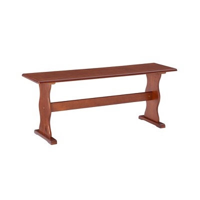 Linon Tobin Traditional Solid Wood Backless Storage Corner Breakfast ...