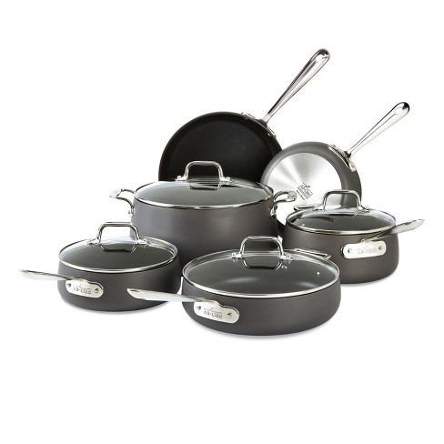 All-clad Nonstick Cookware Set, Induction Compatible, Ha1 Hard Anodized ...