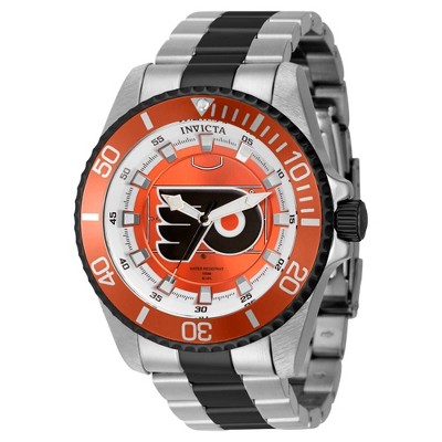 Invicta 42251 Men's Nhl Philadelphia Flyers Red, Black Bezel Watch : Target