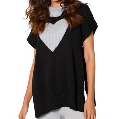Women's Zip Cowl Neck Heart Pullover - French Kyss Xs : Target