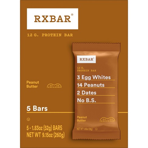 Rxbar Peanut Butter Protein Bars - 5ct/9.15oz : Target