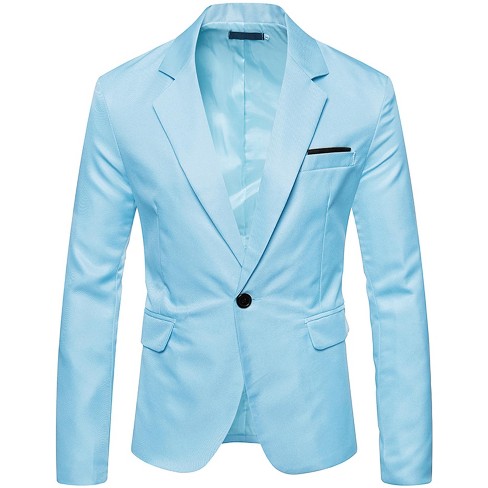 Lars Amadeus Men's Bussiness Casual Slim Fit One Button Dressy Blazer ...