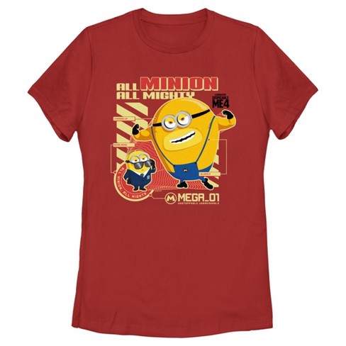 Women's Despicable Me 4 Mega Minion Dave T-shirt - Red - Medium : Target