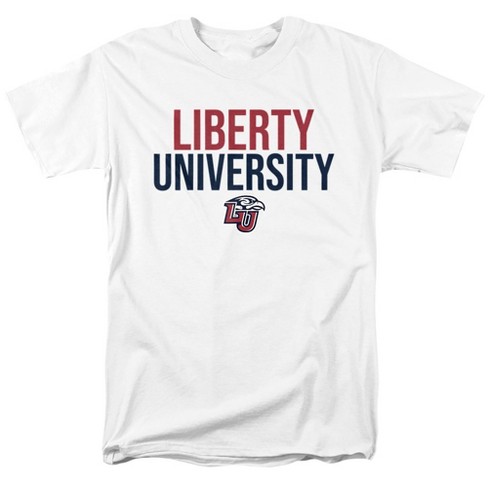 Campus Lab Liberty University Official Stacked Adult T-shirt, White, 4x ...